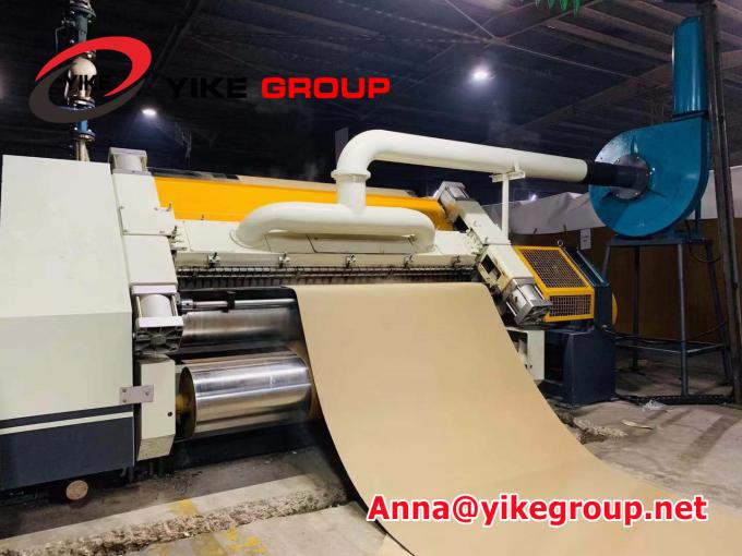 2 Ply Corrugated Paperboard Production Line / Single Facer Line With ...